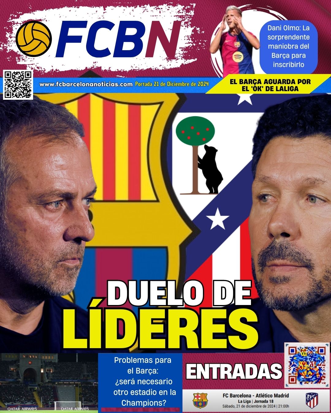 Portada de FCBN 21/12/2024: DUELO DE LÍDERES