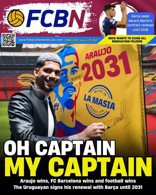 FCBN Cover 01/24/2025: RONALD ARAUJO RENEWS WITH BARCELONA UNTIL 2031