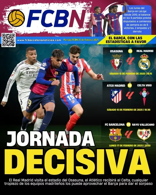 Portada de FCBN 15/02/2025: JORNADA DECISIVA